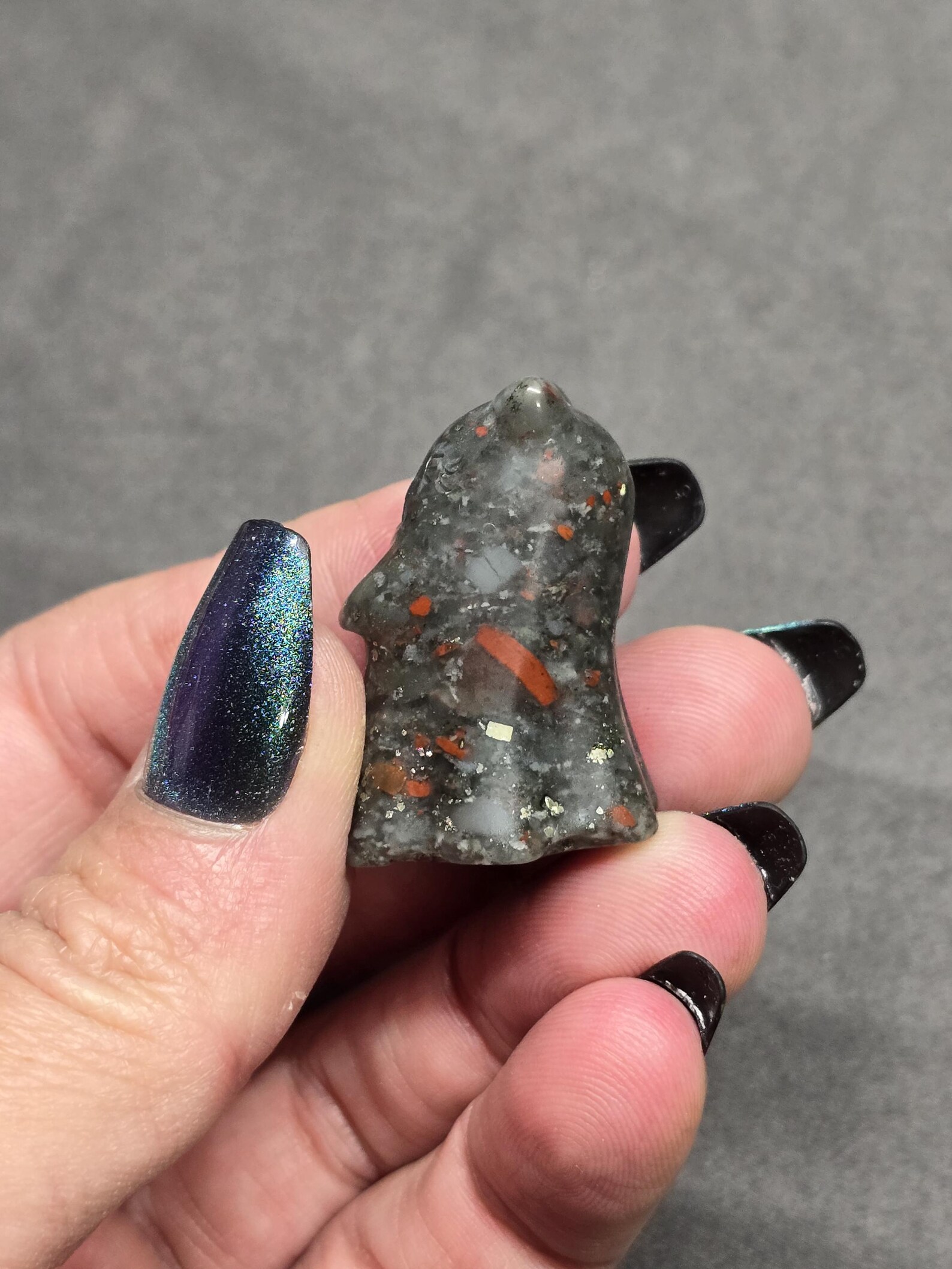African Bloodstone Crystal Ghost Cat, Ghost Cat, Ghost, Halloween ...