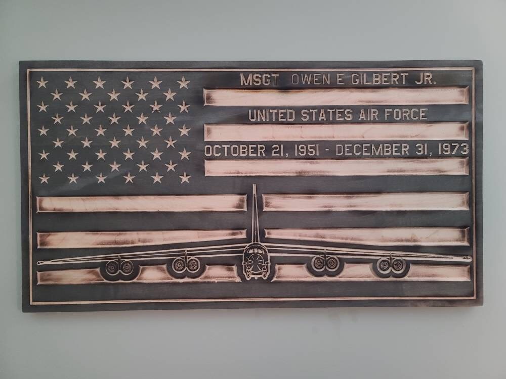 B-52 Aircraft American Flag Plaque / Sign With Free | Etsy