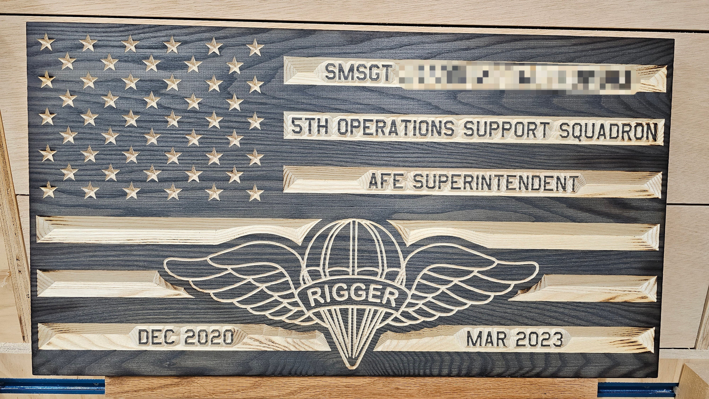 Rigger Badge American Flag Plaque / Sign Free Personalization - Etsy