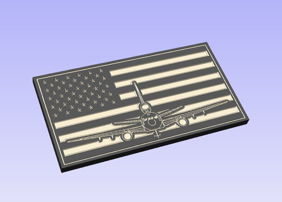 CNC Digital File for KC-10 Flag: Dxf, Svg, Pdf - Etsy