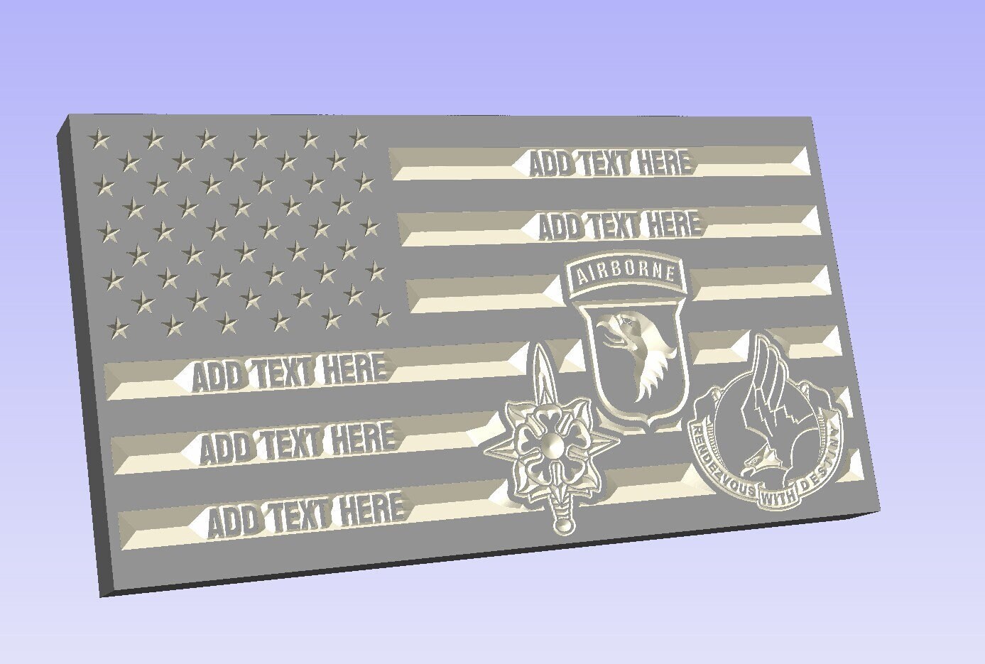 Custom Army Airborne Military Intelligence American Flag Sign / Plaque ...