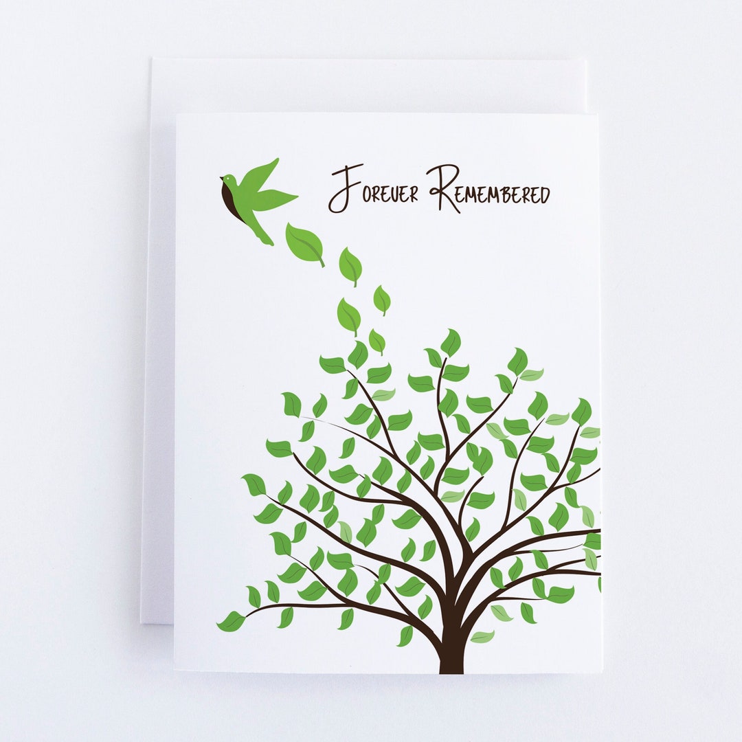 Forever Remembered Card Memorial Card Sympathy Card - Etsy