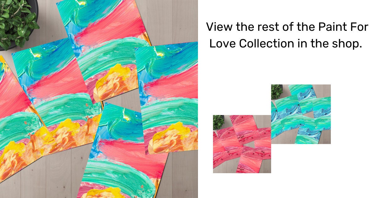 Paint for Love Postcards - Paint Postcard Bundle - Assorted Postcards ...