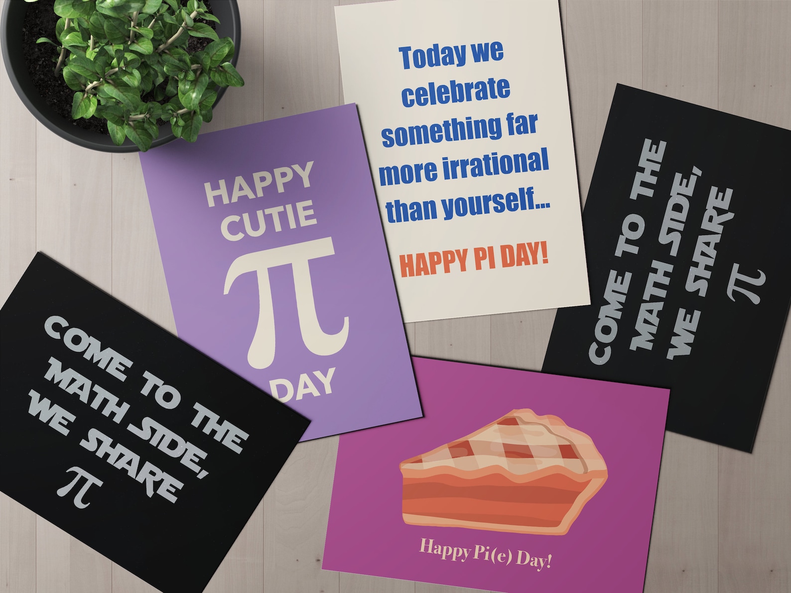 Pi Day or Pie Day Cards Happy Pi Day Cards Postcard Bundle - Etsy