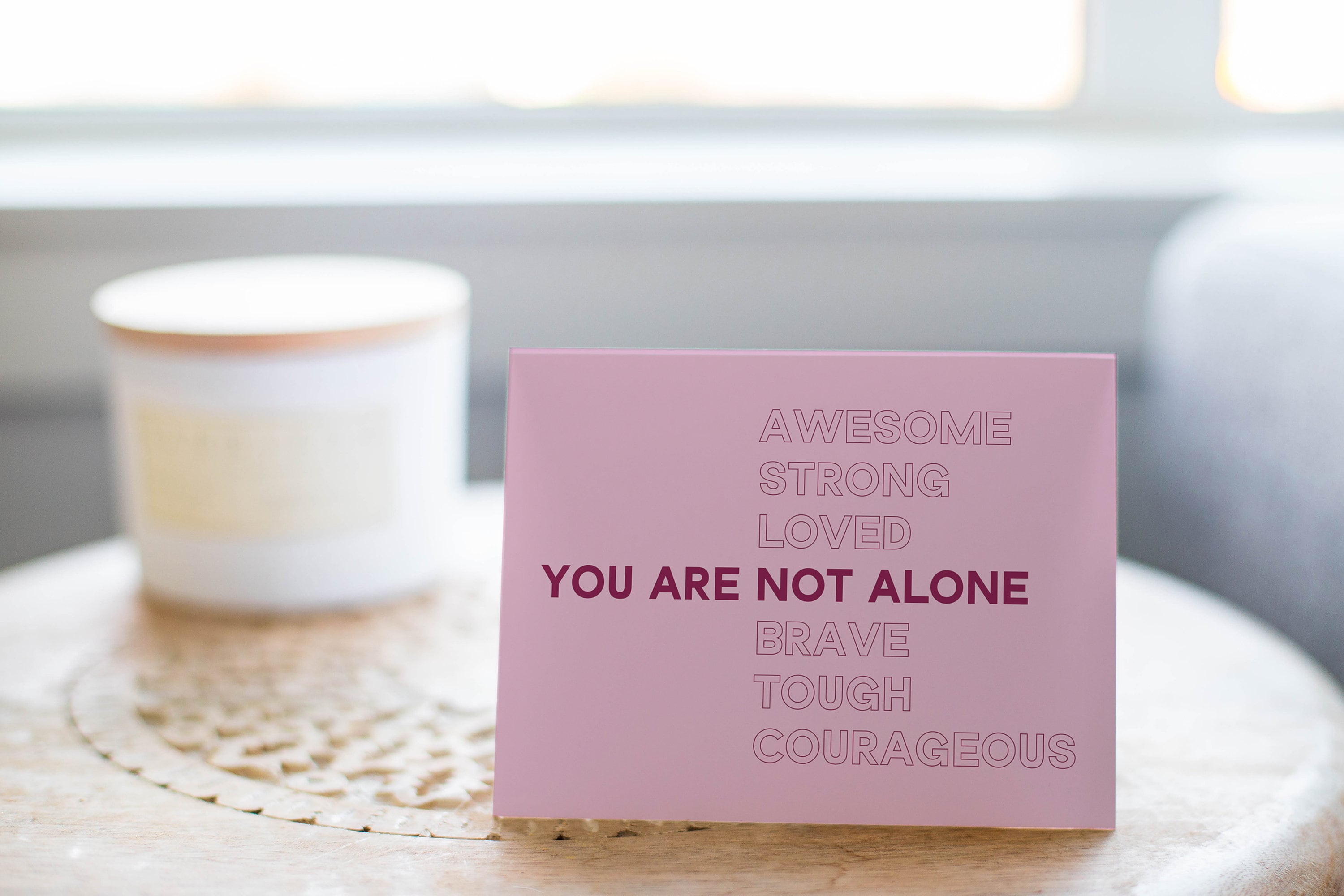 You Are Not Alone Card Mental Health Month Affirmation Note - Etsy