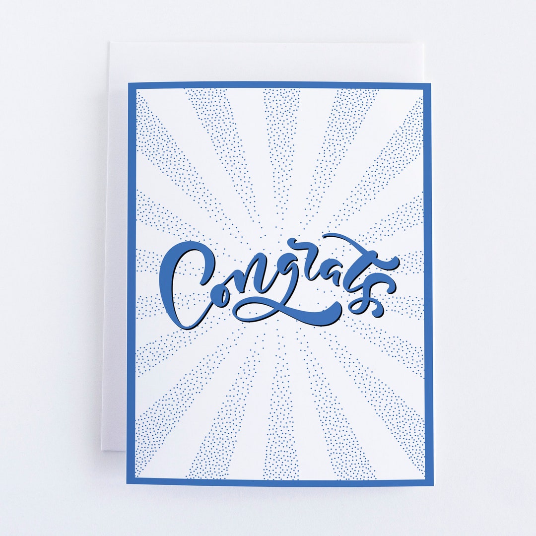 Congrats Card, Congratulations Card, Greeting Postcard, Congratulations ...