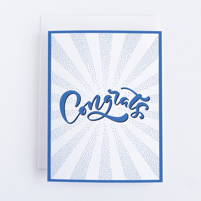 Congrats Card Congratulations Card Greeting Postcard - Etsy
