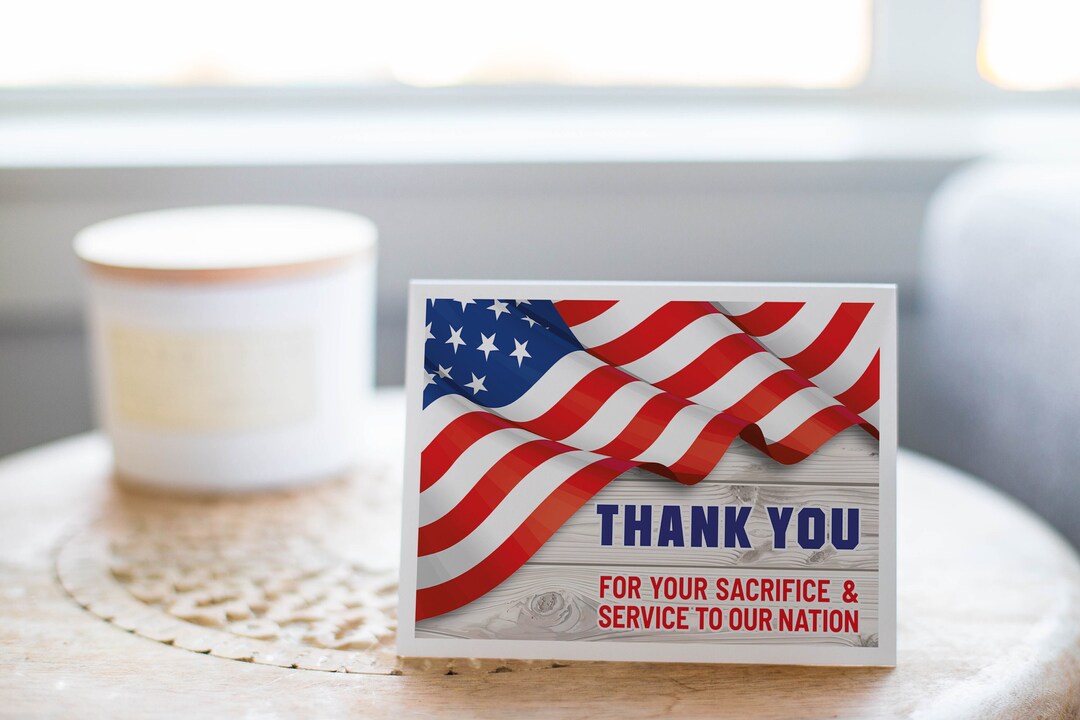 Thank You for Your Service Greeting Card Veterans Day Card US Army ...