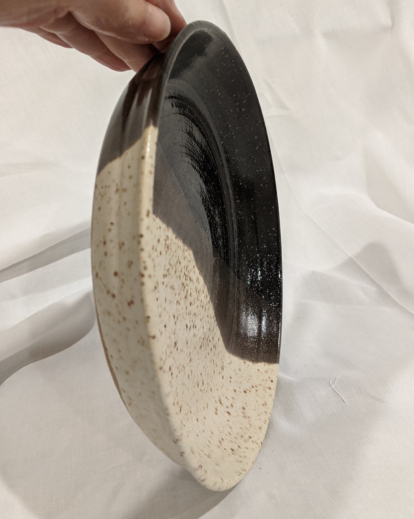 Ceramic Plate Wheel Thrown Plate Stoneware Plate Speckled - Etsy