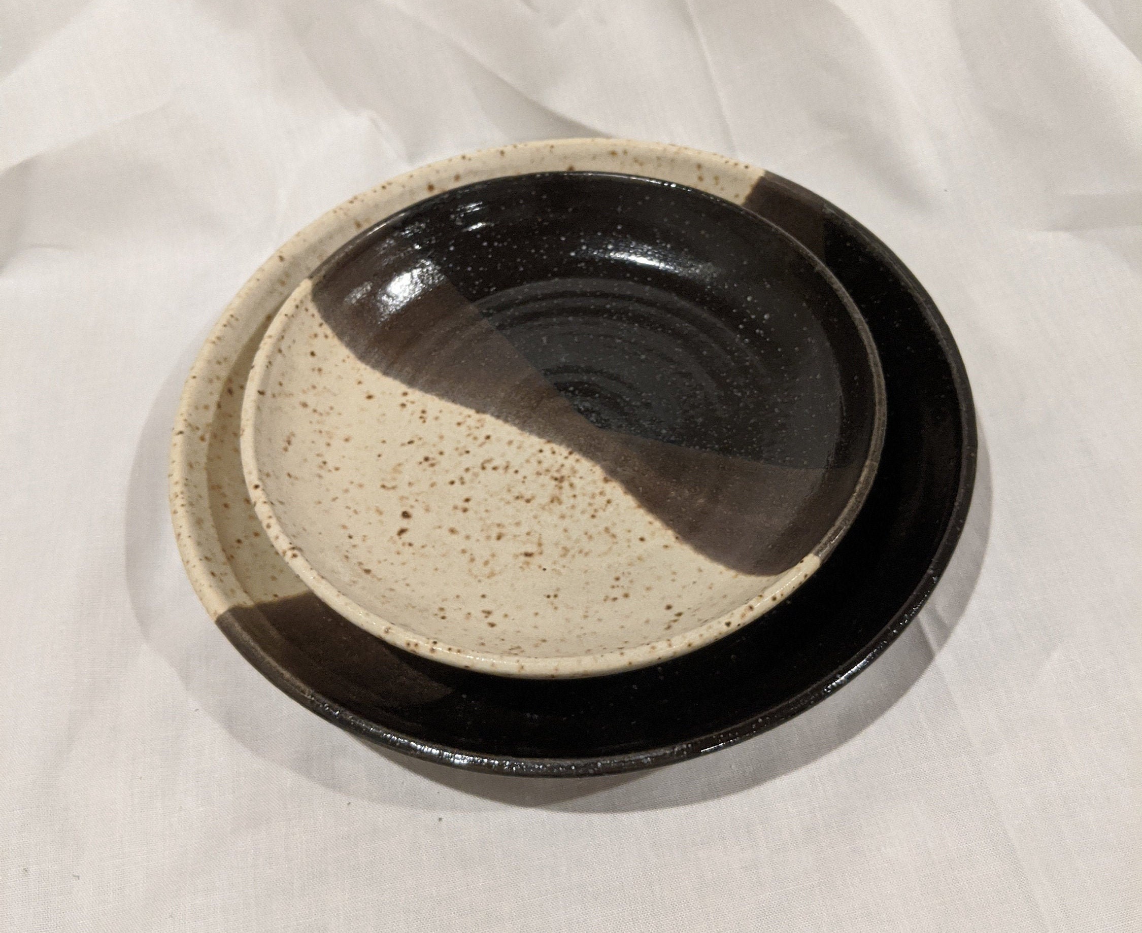 Ceramic Plate Wheel Thrown Plate Stoneware Plate Speckled - Etsy