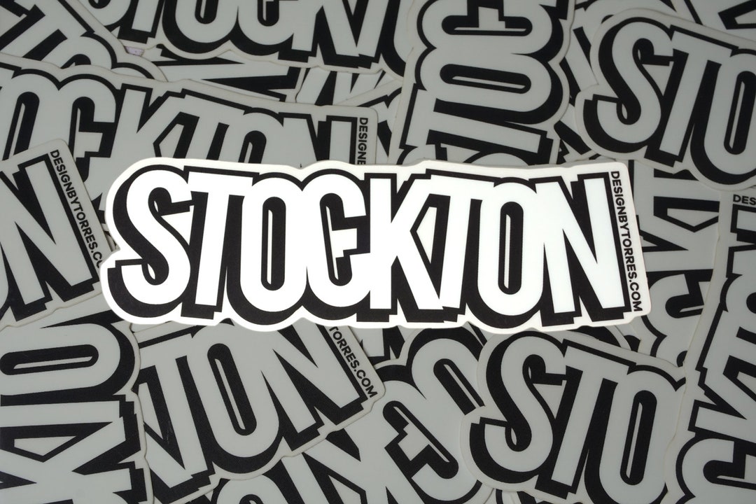 Sticker - Stockton Blockletter - Etsy