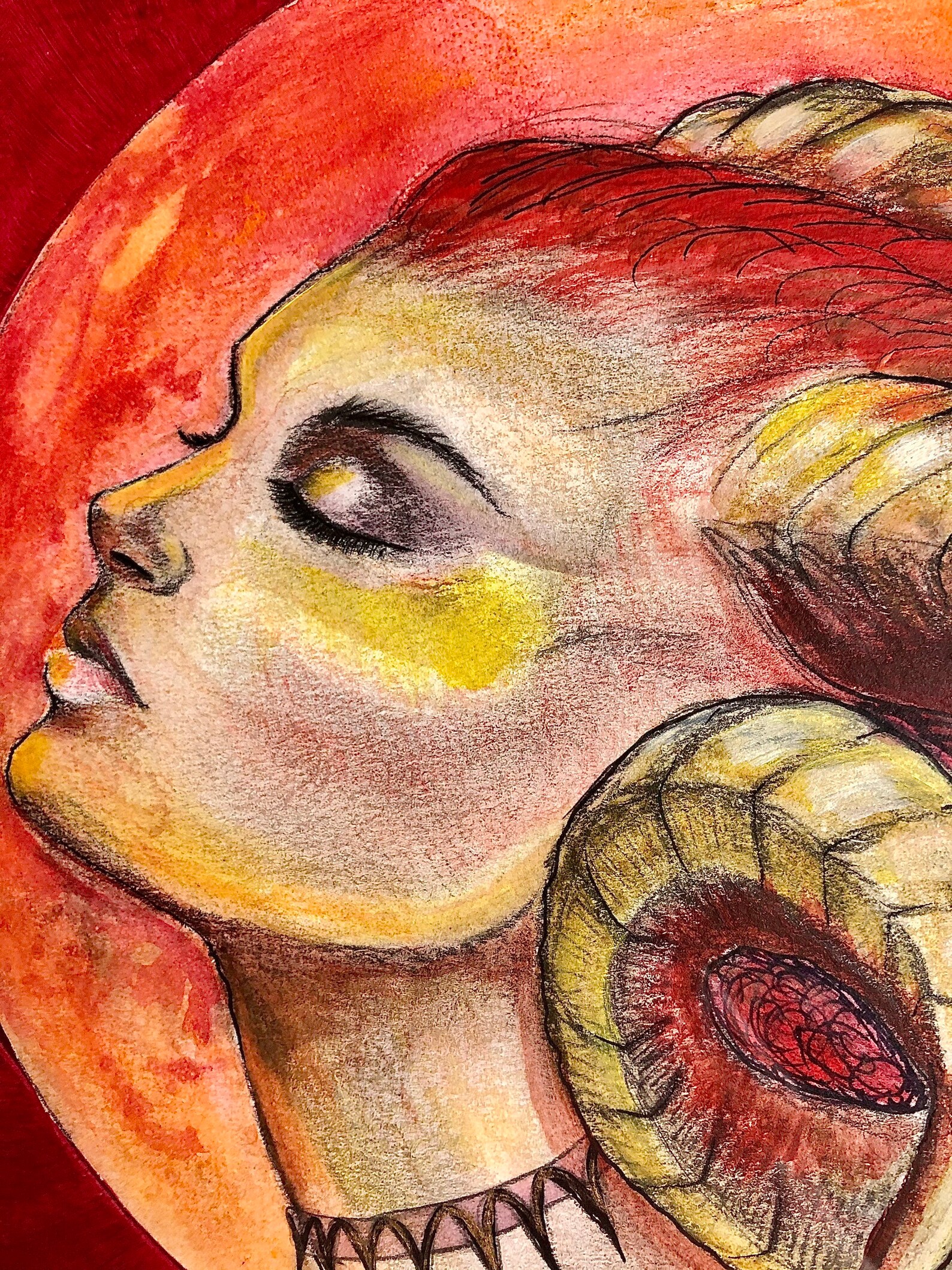 Aries-original Painting/fine Art/zodiac/mixed Media/ Contemporary Boho ...