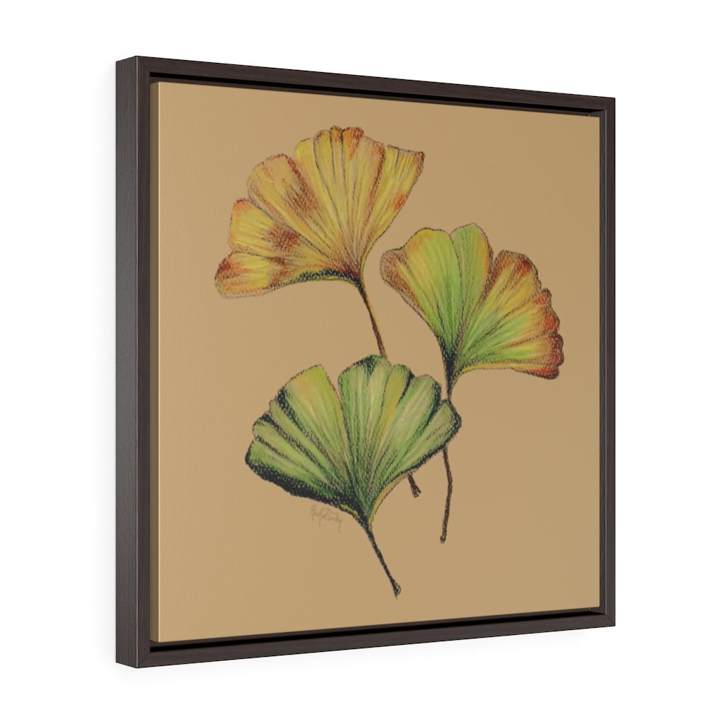 Ginkgo-Fine Art Print/ Square Framed Premium Gallery Wrap - Etsy Italia