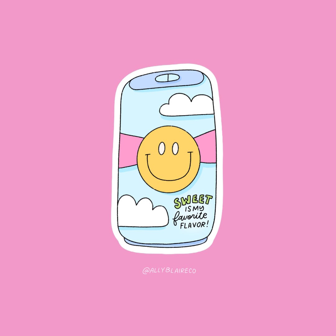 Sweet Soda Can Sticker: Waterproof Die-cut Vinyl - Etsy