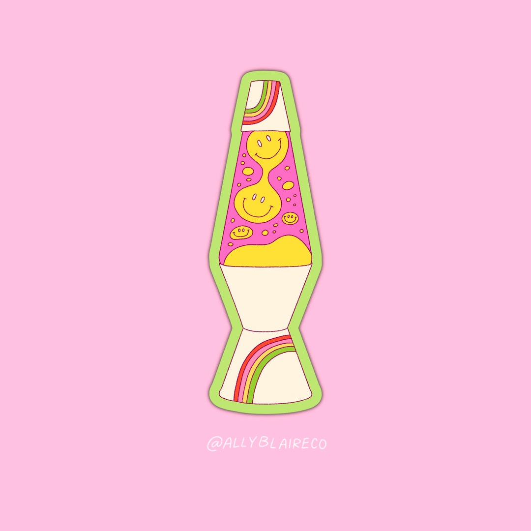 Happy Lava Lamp Sticker Waterproof Sticker Die-cut Stickers Water ...