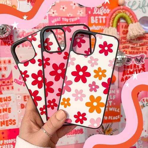 Red Orange and Pink Flower Phone Cases Iphone Case - Etsy