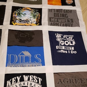 Custom T-shirt Quilt or Shirt Quilt, Memory Quilt - Etsy