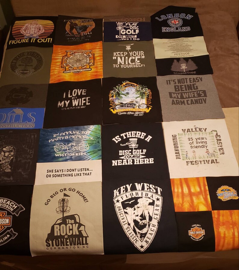 Custom T-shirt Quilt or Shirt Quilt, Memory Quilt - Etsy