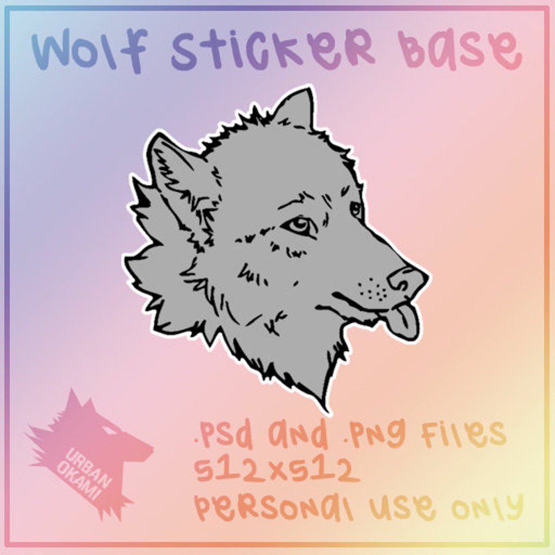 Wolf or Canine Telegram Sticker Base Furry Dog Realistic - Etsy