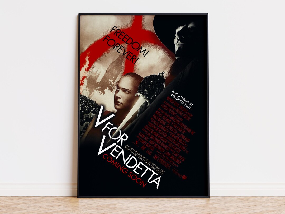 V for Vendetta - Movie Poster | Digital Download | High Quality Ready ...