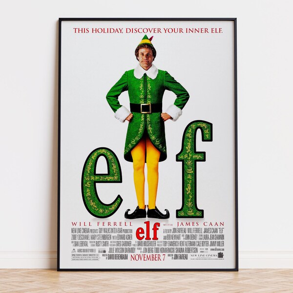 Elf Film Poster - Etsy UK