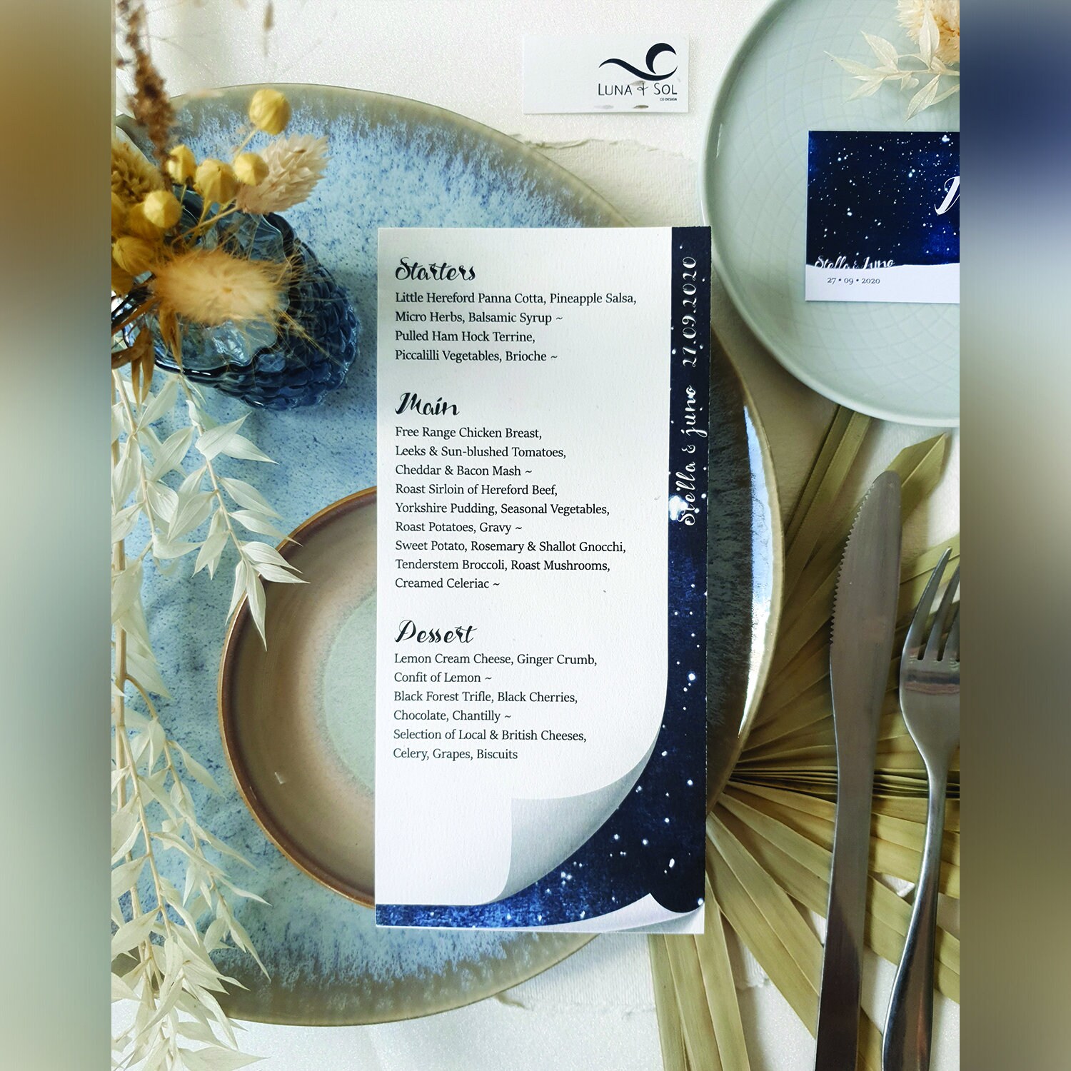 Escape at Midnight Menu on the Day Wedding Stationery - Etsy UK