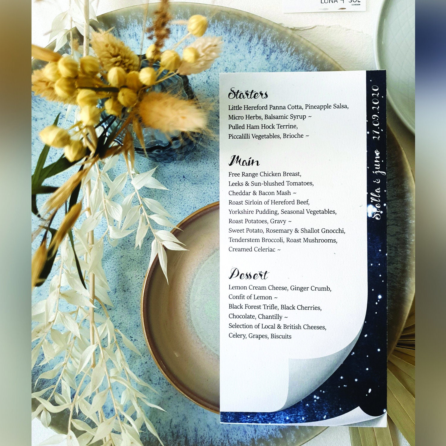 Escape at Midnight Menu on the Day Wedding Stationery - Etsy UK