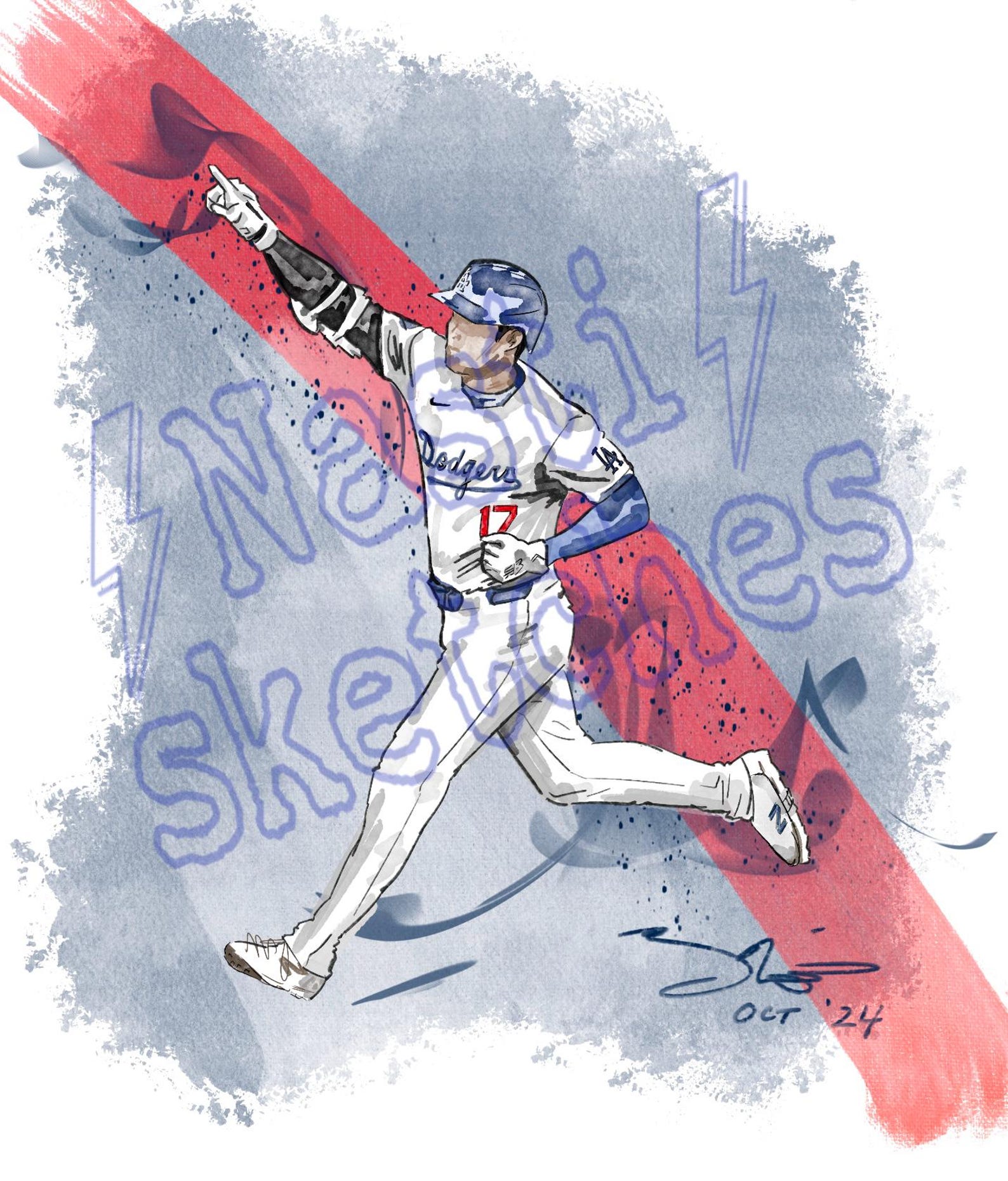 Shoehi "shotime" Ohtani LA Dodgers Original Art for Digital Download - Etsy