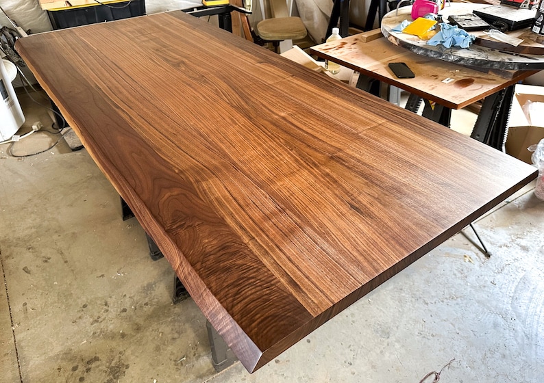 Faux Live Edge Walnut Table Top - Etsy