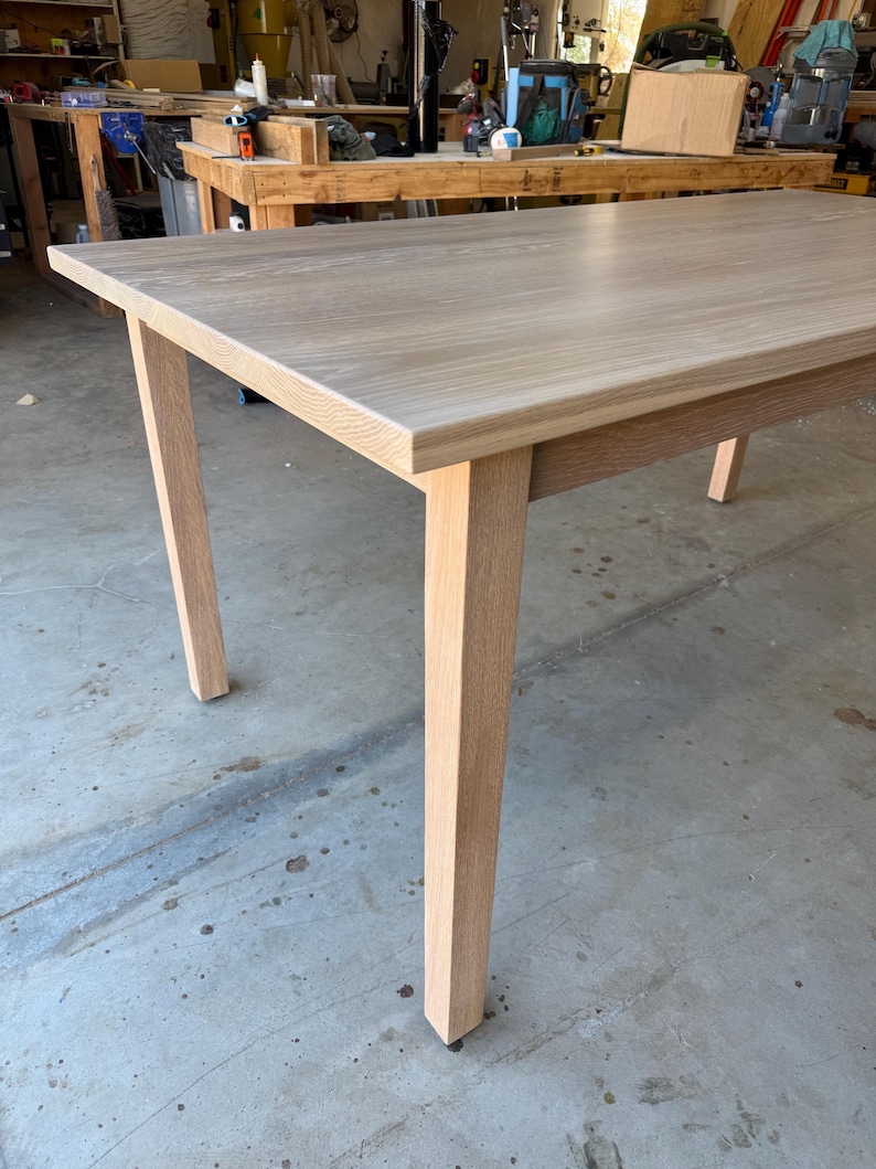 Parsons Dining Table - White Oak - Custom Sizes - Etsy