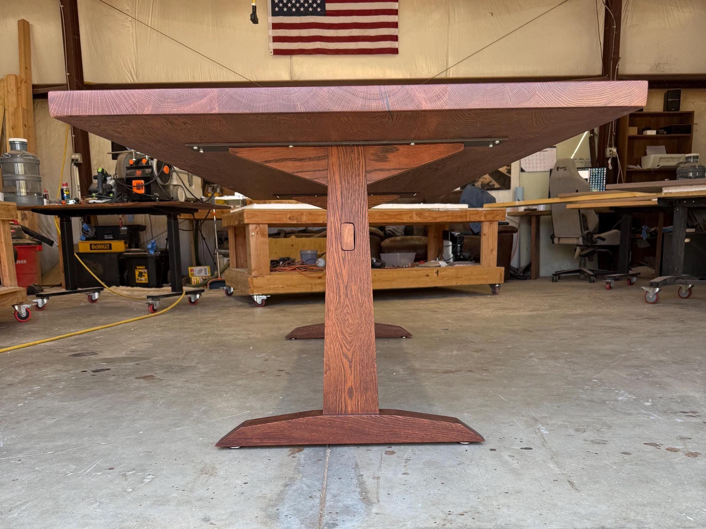 Dining Table With Trestle Base Design - Etsy