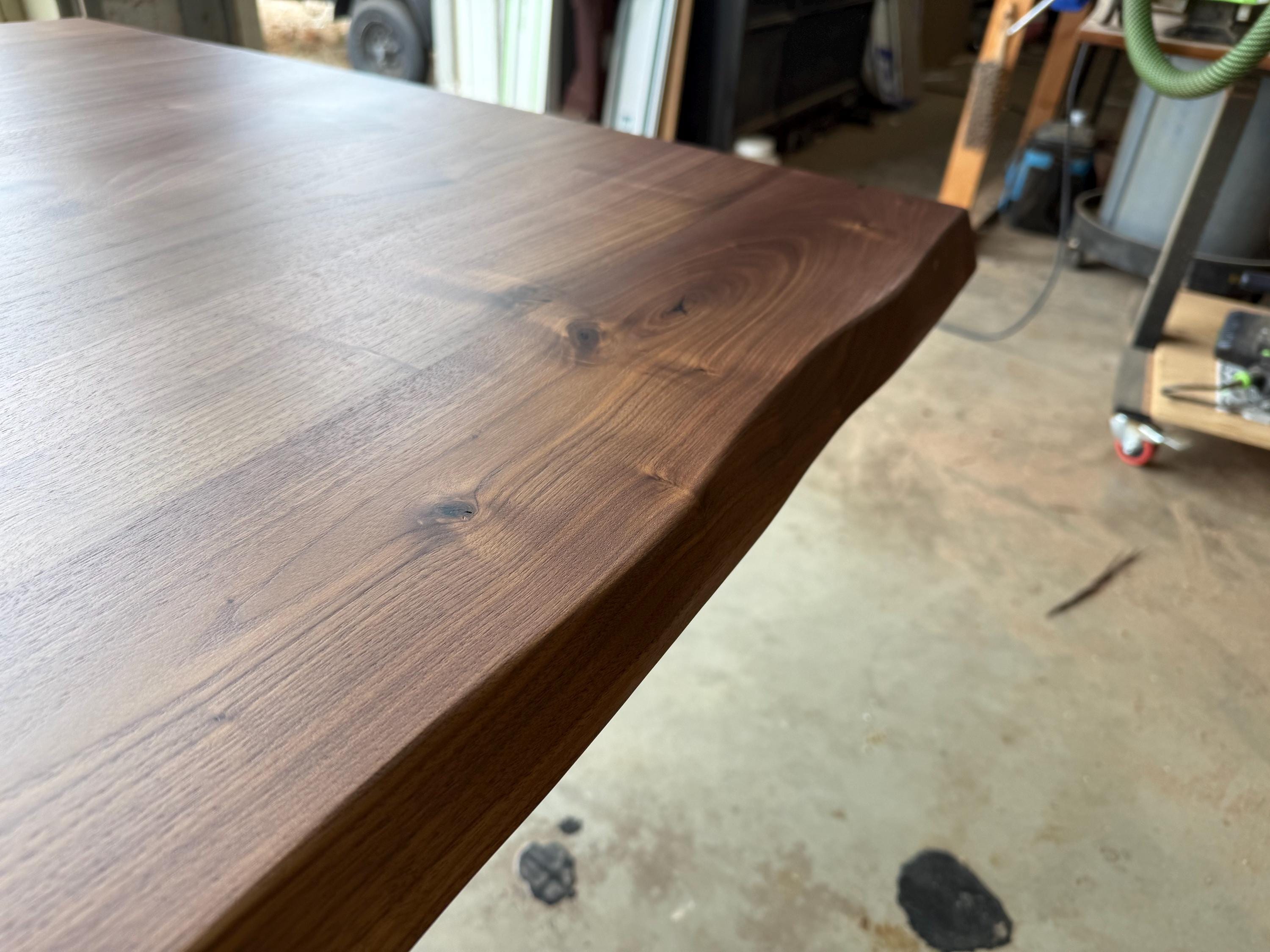 Faux Live Edge Walnut Table Top - Etsy