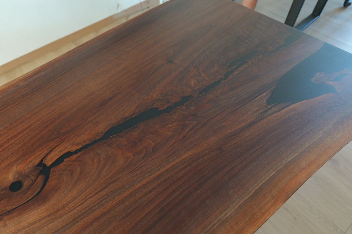 Live Edge Walnut Dine Table - Etsy