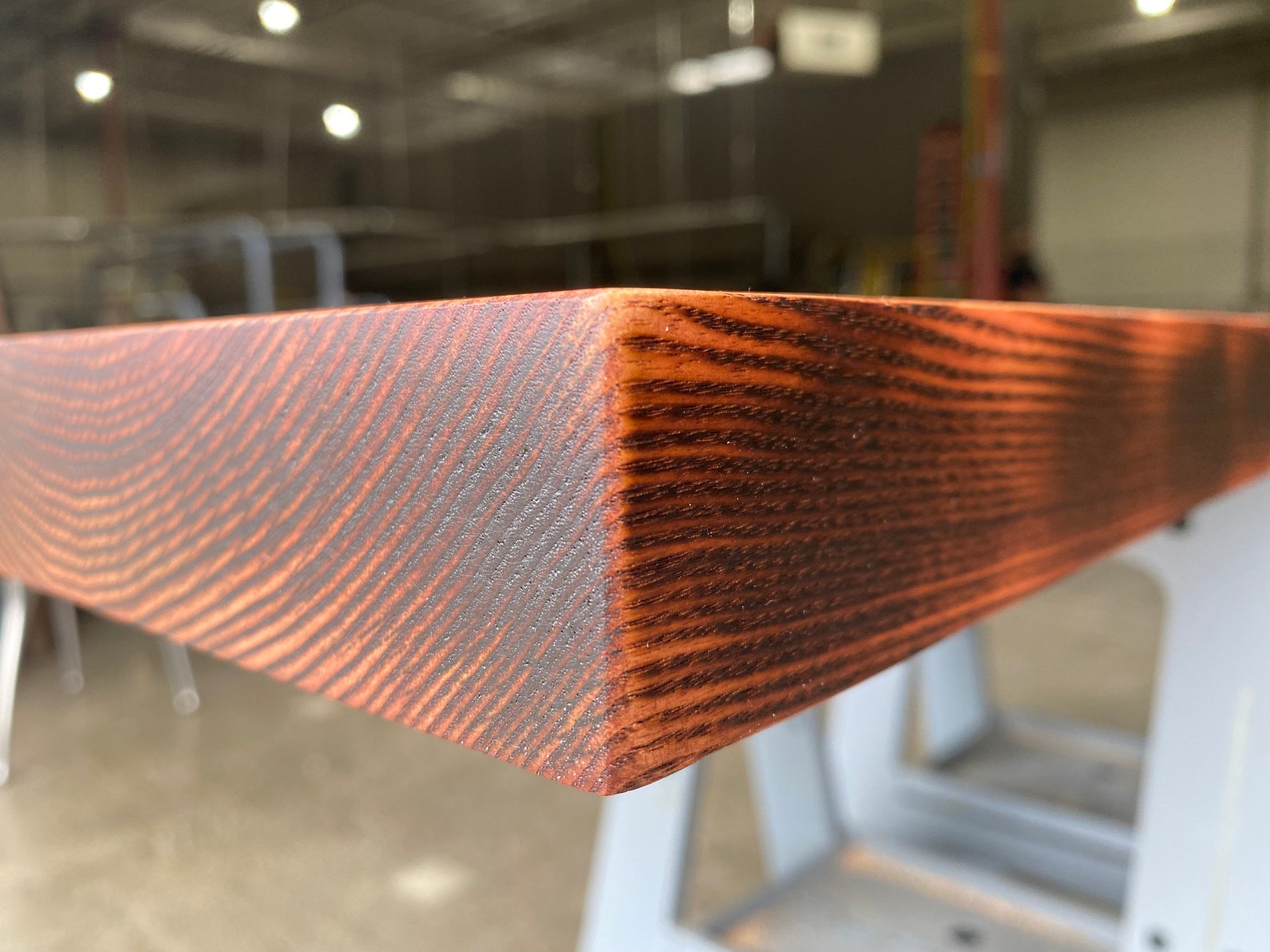 Charred Ashwood Table Top With Mahogany Finish - Etsy