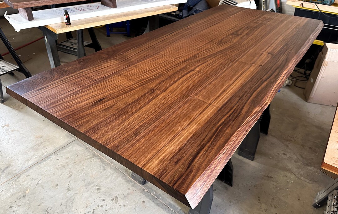 Faux Live Edge Walnut Table Top - Etsy