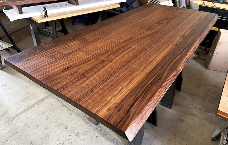 Faux Live Edge Walnut Table Top - Etsy