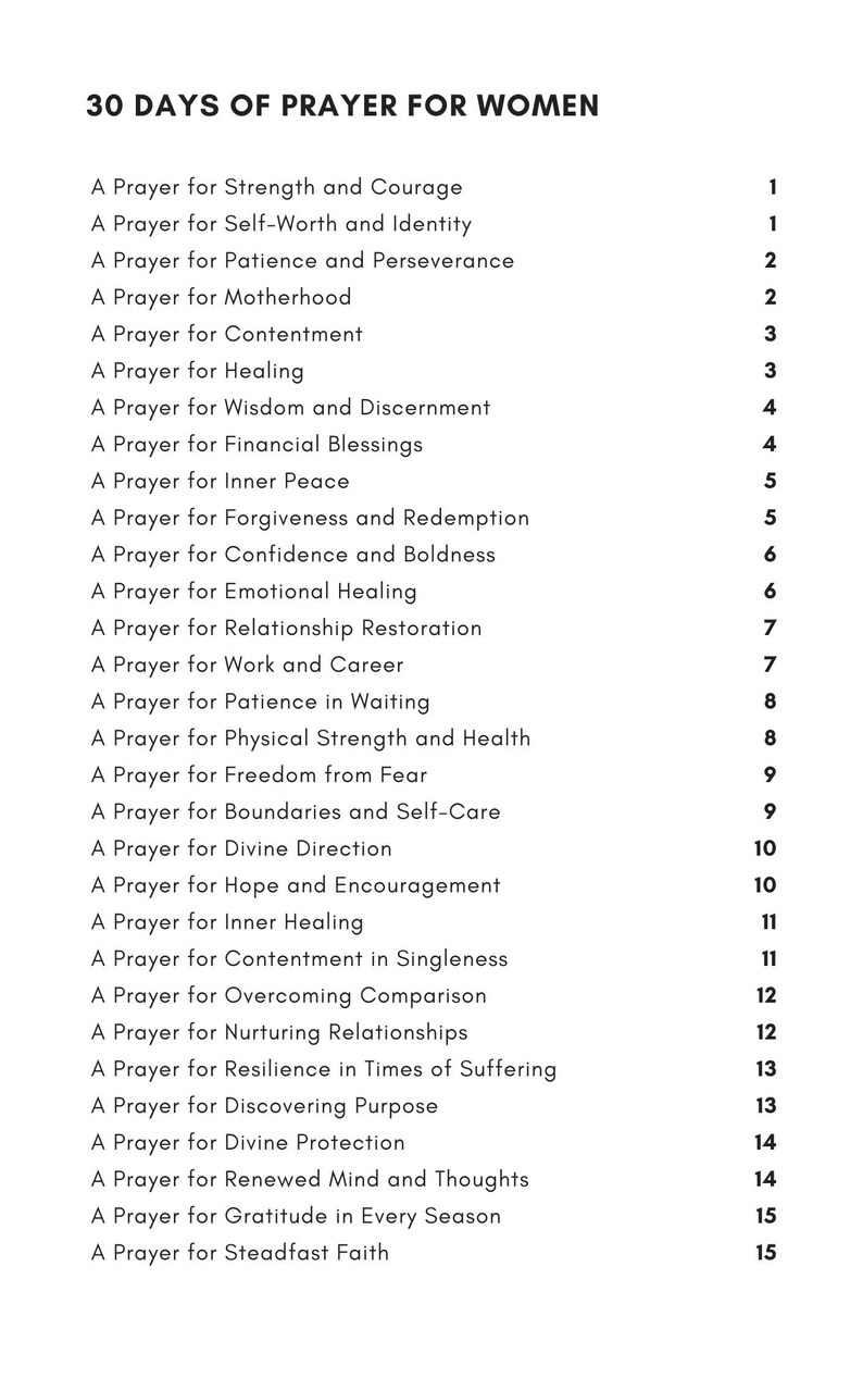 30 Days of Prayers Ebook | Book of Prayers | Prayers for Women | Bible ...