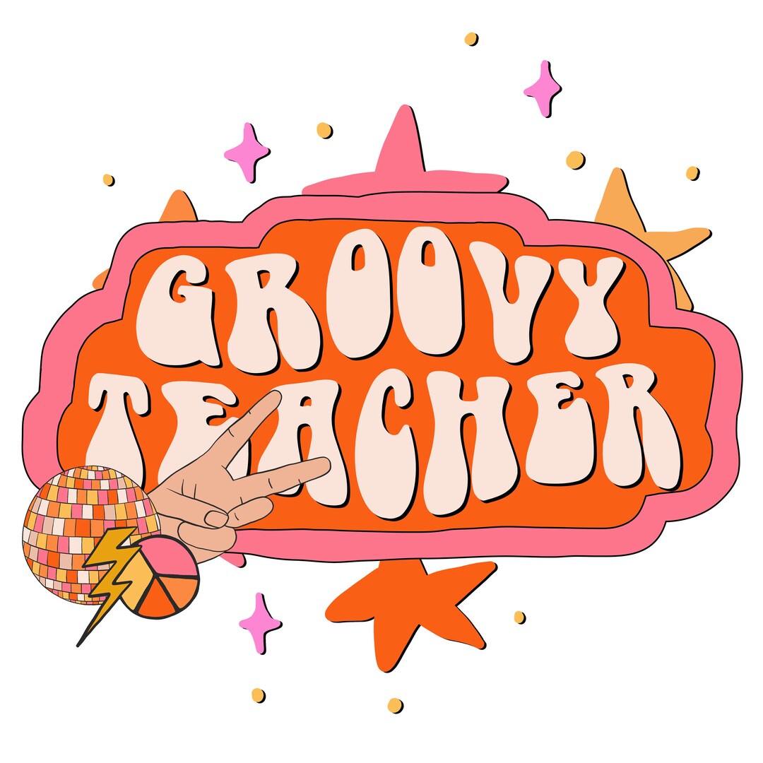 Groovy Leopard Teacher Design Sublimation Design Graphic - Etsy