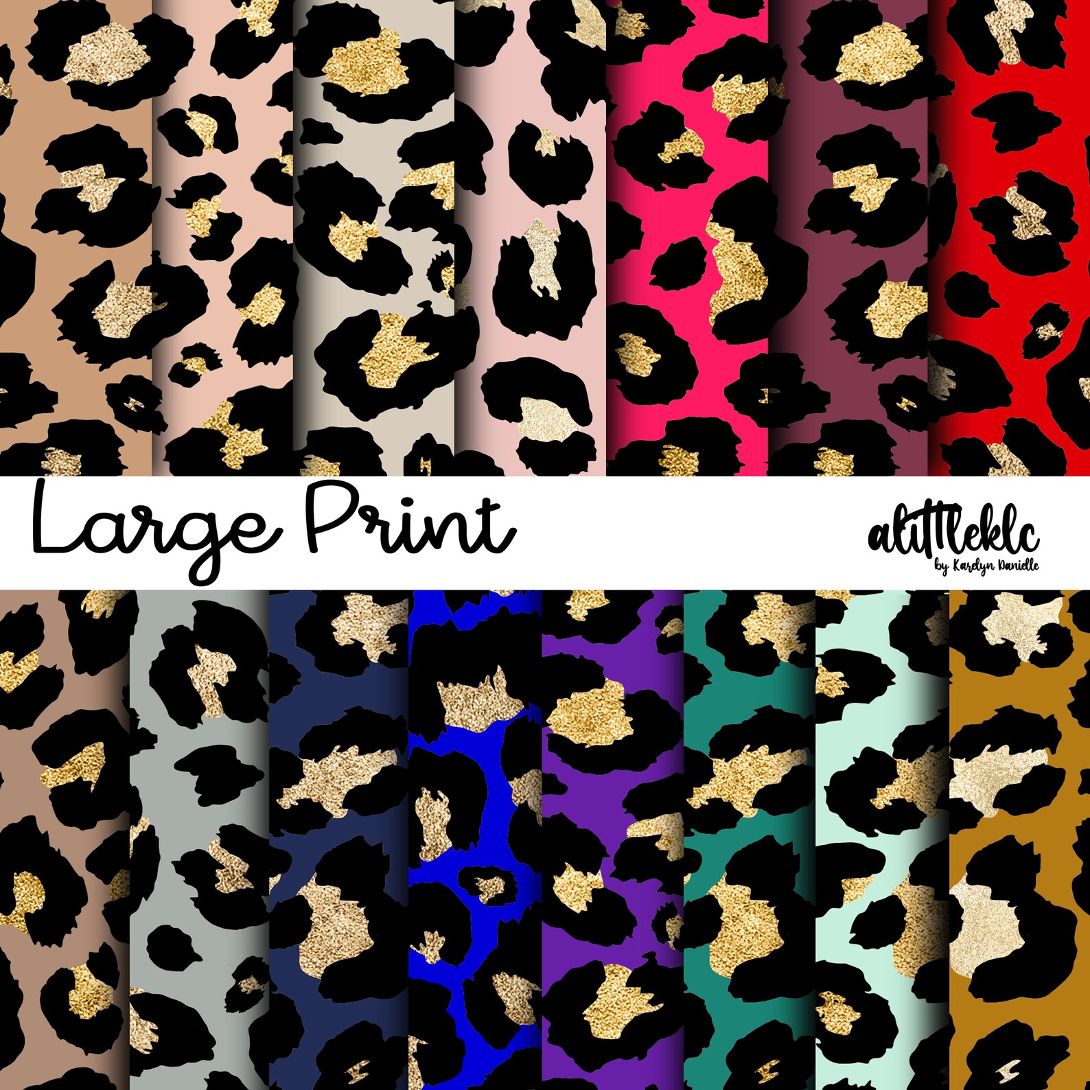 Ultimate Seamless Leopard Collection Leopard Digital Paper - Etsy