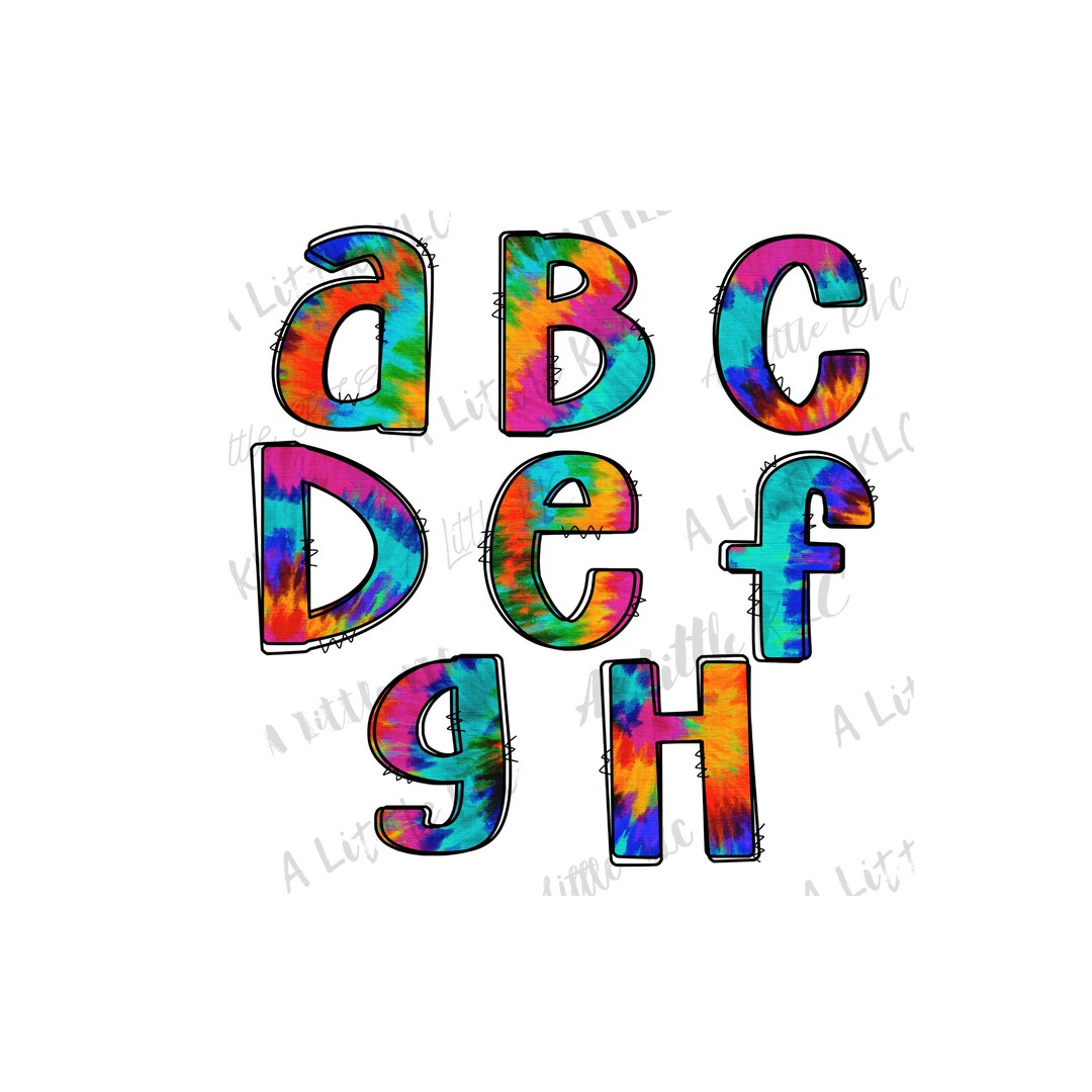 Tie Dye Alphabet, Doodle Alphabet Png, Tie Dye Letters, Aqua Blue Pink ...