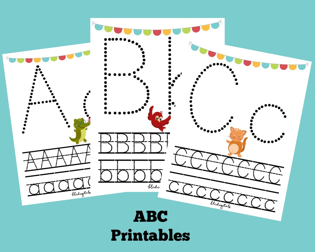 Printable Tracing Workbook, Children's ABC Book, Learning Workbook ...