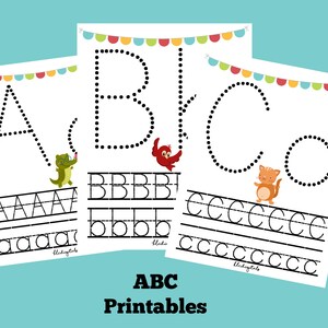 Printable Tracing Workbook, Children's ABC Book, Learning Workbook ...