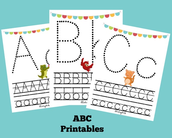 Printable Tracing Workbook Children's ABC Book Learning | Etsy
