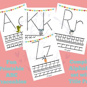 Printable Tracing Workbook, Children's ABC Book, Learning Workbook ...
