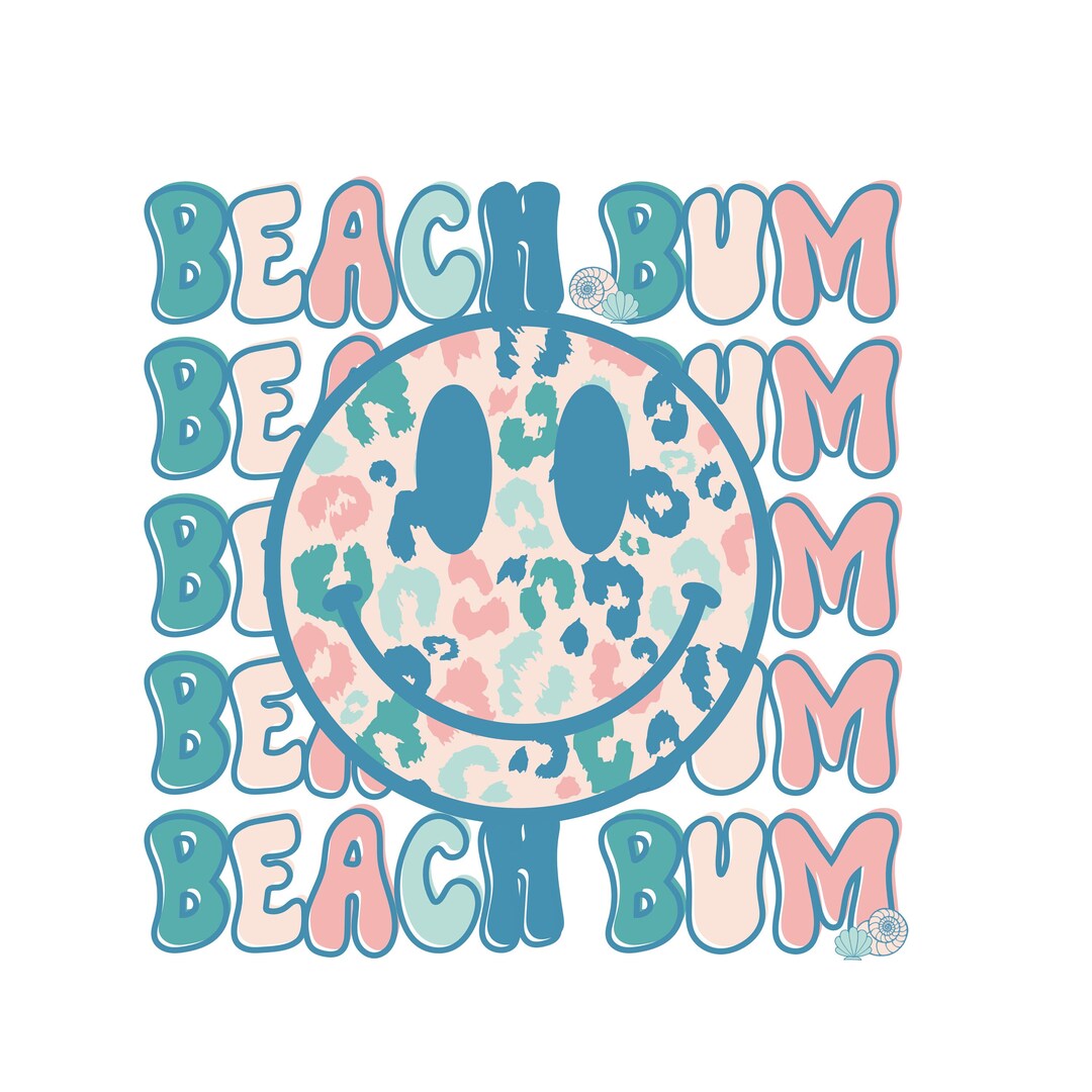 Retro Beach Bum Design Sublimation Design Graphic Design - Etsy