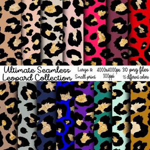 Ultimate Seamless Leopard Collection, Leopard Digital Paper, Commercial ...