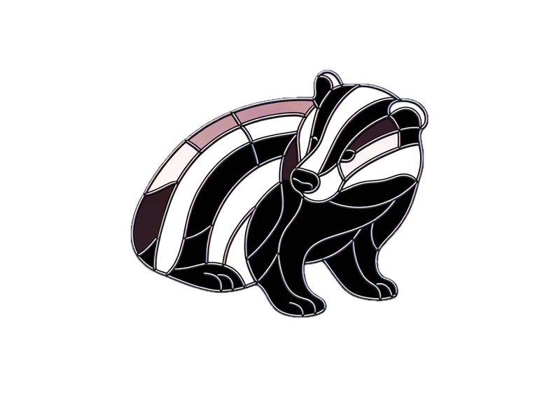 Colorful Stylized Badger Art Print Digital Download, Modern Animal Wall ...
