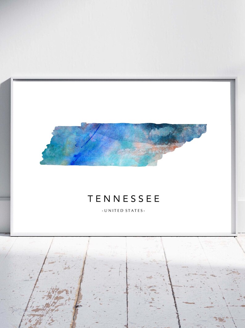 TENNESSEE | Map Art | State Map | Travel Map | Print | Poster Wall Art ...
