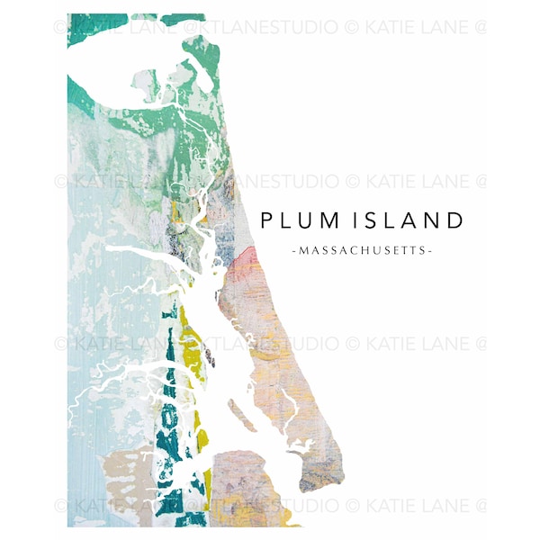 Plum Island Map Art - Etsy
