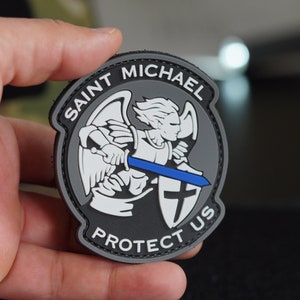PVC Patch Tactical Morale Patch Velcro Patch Saint Michael Protect Us - Etsy